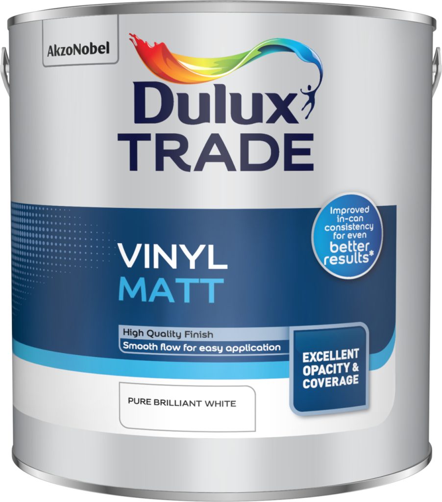 Dulux Trade Vinyl Matt Pbw 2.5L – QDS Direct