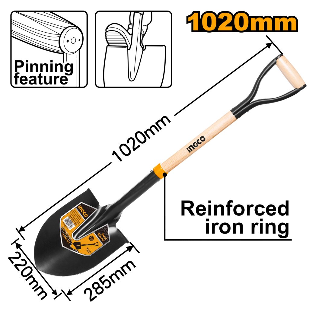 Ingco Steel shovel Pointed – QDS Direct