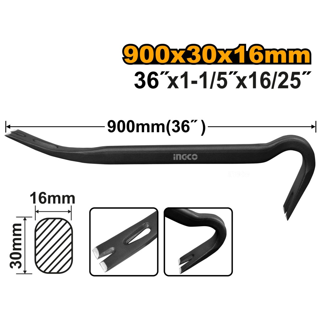 Ingco Industrial 900mm Wrecking bar – QDS Direct